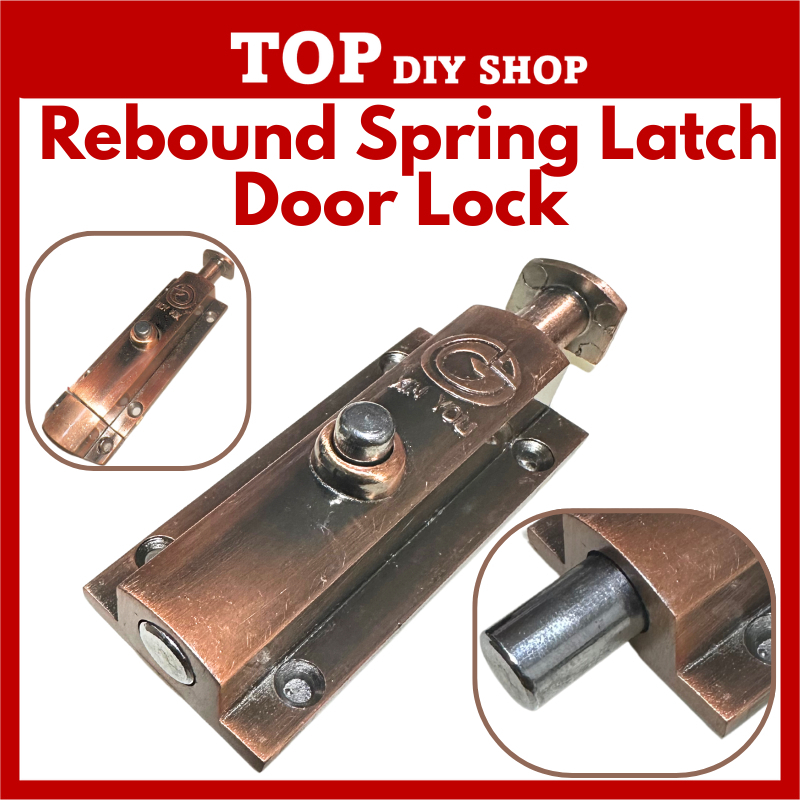 Rebound anti-theft door spring latch Door lock latch Old gate latch Ibu ...