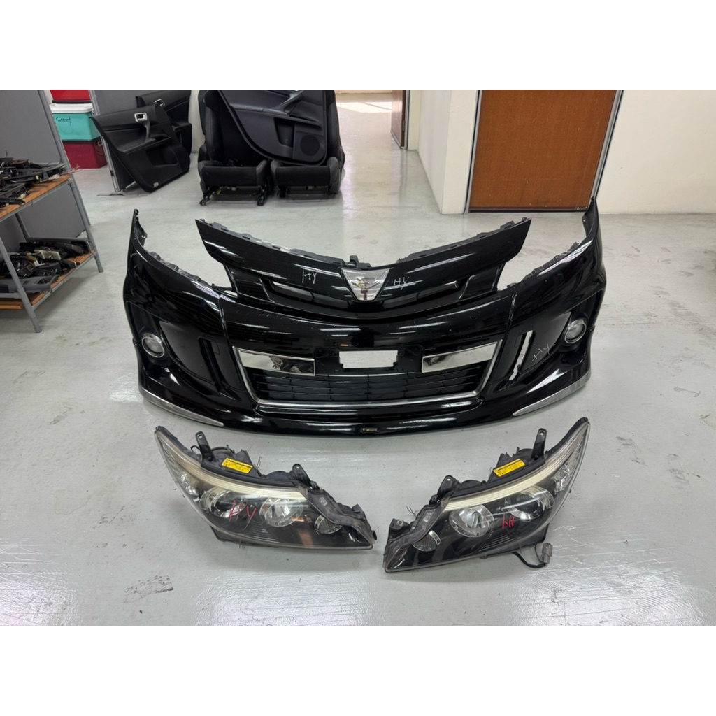 Toyota Estima ACR50 Modellista Bumper Set Front Original Koito Halfcut ...