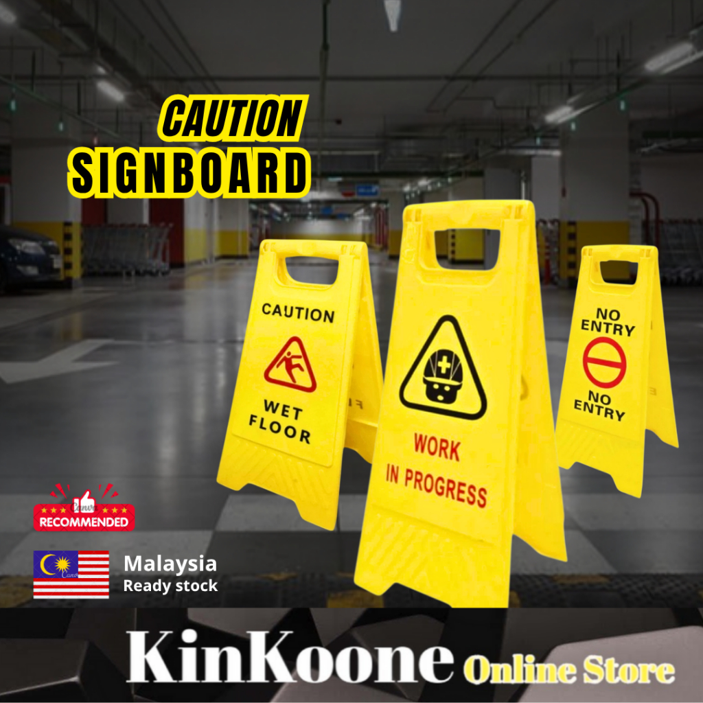 PVC CAUTION SIGN BOARD NO ENTRY NO PARKING WET FLOOR WORKING & CLEANING ...