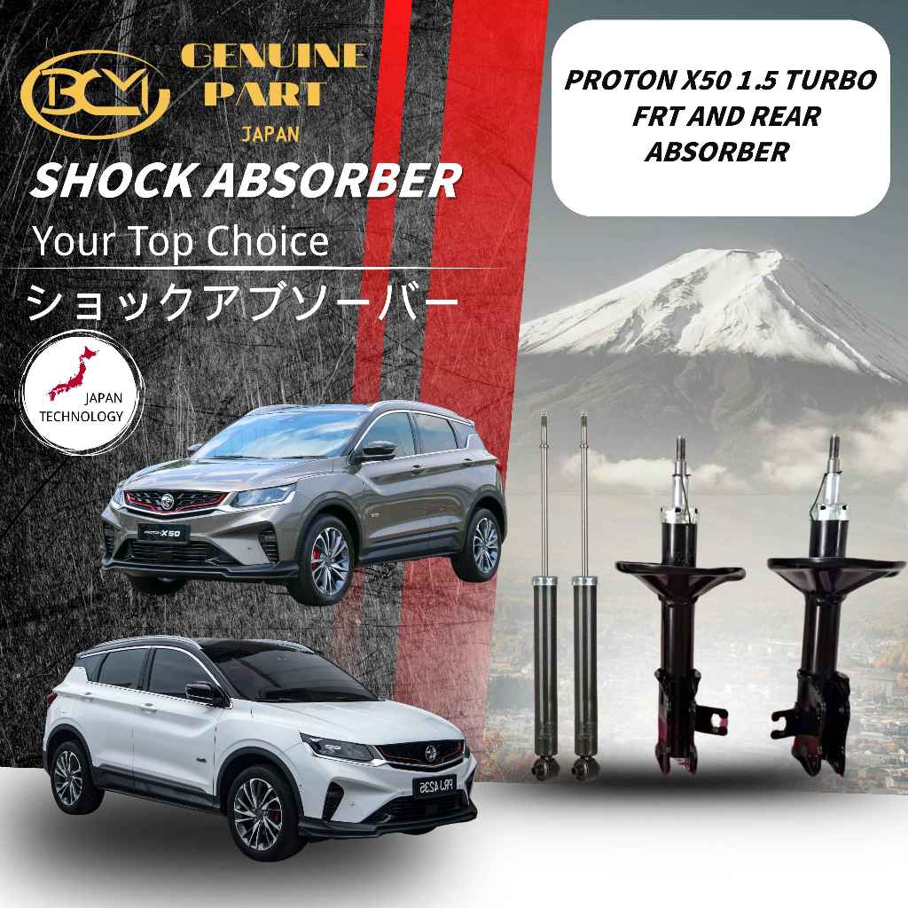 BCM JAPAN Shock Absorber PROTON X50 1.5 TURBO Front Rear Gas Absorber ...