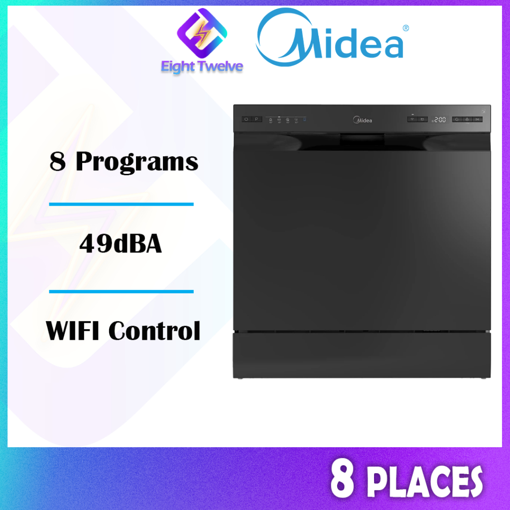 Midea Table Top Dishwasher With 8 Place Settings WQP8-3802G | Mesin ...