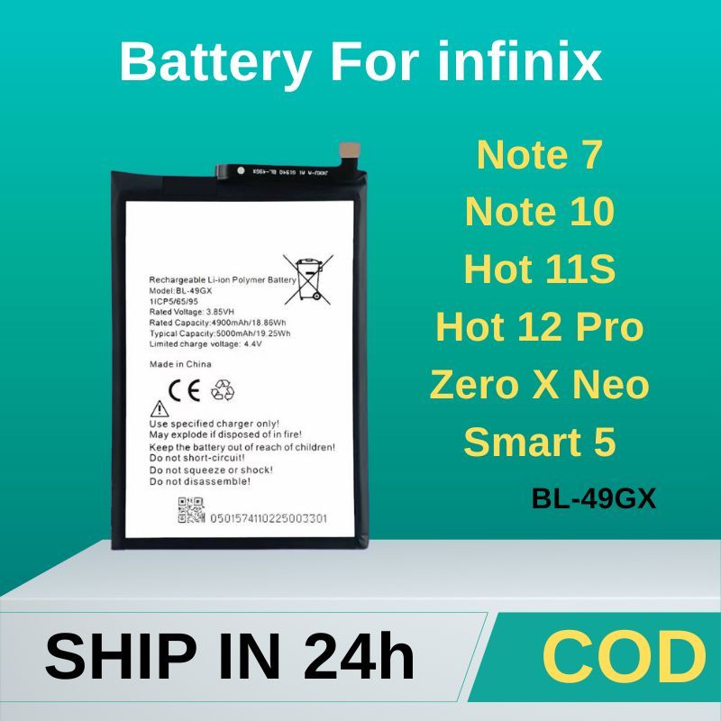 Battery Bateri for Infinix Zero X Neo / Note 7 / Note 10 / Smart 5 ...