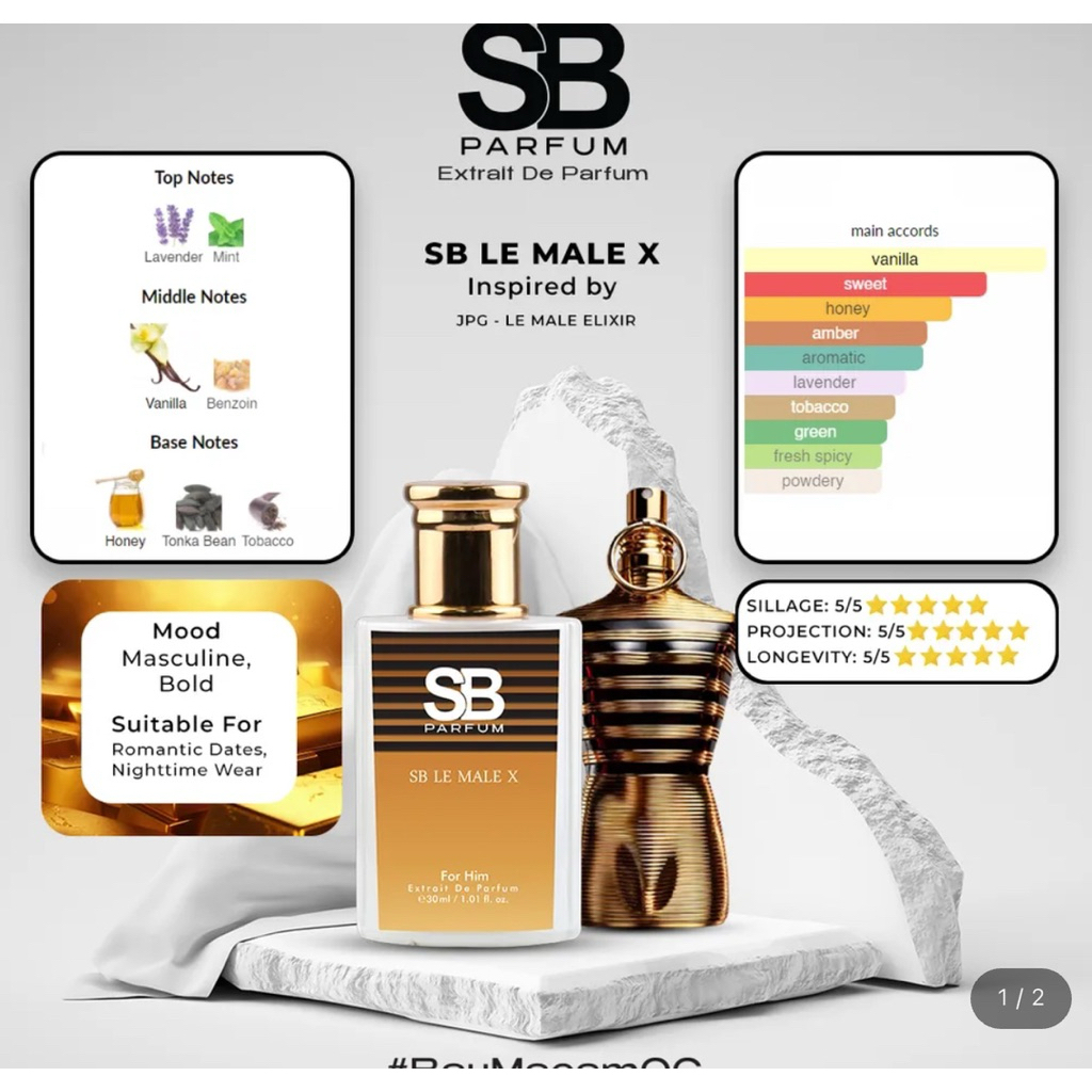SB PERFUME LE MALE X P2U HQ | Shopee Malaysia