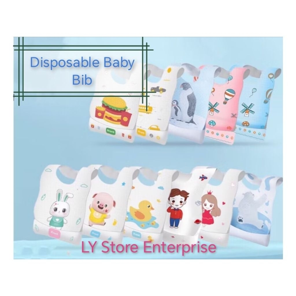 Disposable Baby Bibs Individual Packing Travel Baby Bib 10pcs/pack ...