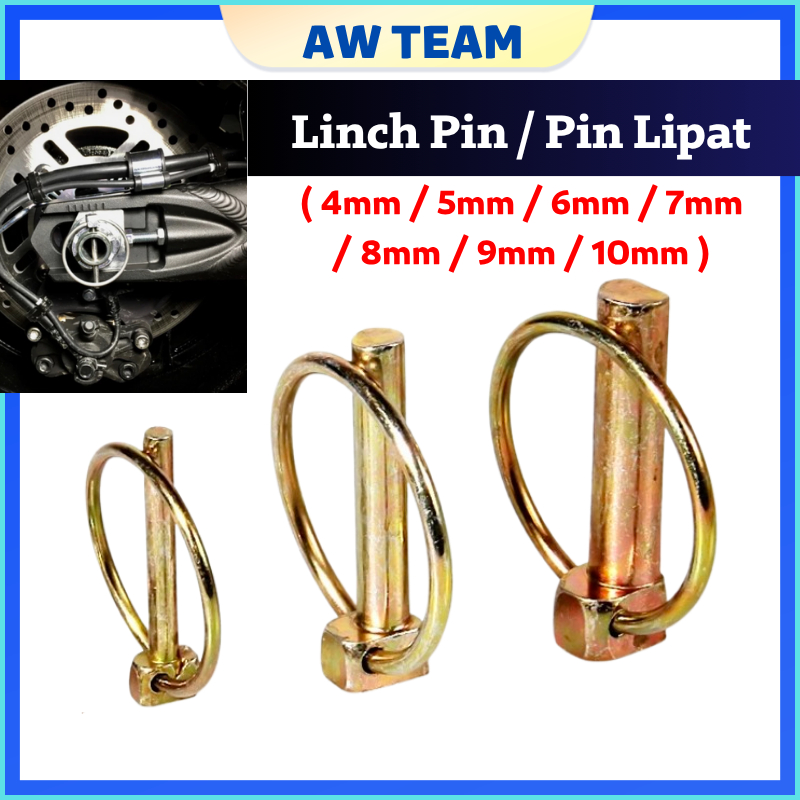 Linch Pin / Automatic Pin / Pin Lipat / Pin Kepak ( 4mm, 5mm, 6mm, 7mm ...