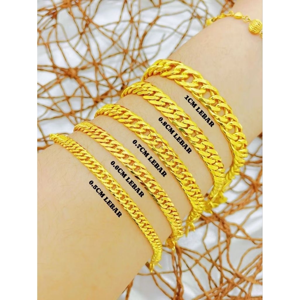 EMAS BANGKOK GELANG TANGAN LIPAN NIPIS | Shopee Malaysia