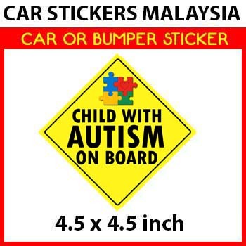 Car Sticker / Bumper Sticker / Motor Sticker - Child with Autism On ...