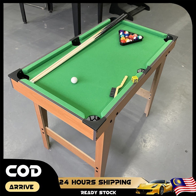 【Ready stock】Mini Billiard Table for Kids Wooden With Tall Feet Pool ...