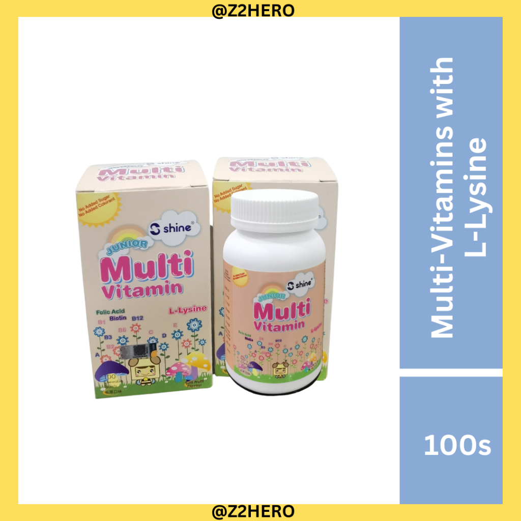 SHINE JUNIOR MULTI-VITAMIN WITH L-LYSINE 100S [07/2025] | Shopee Malaysia