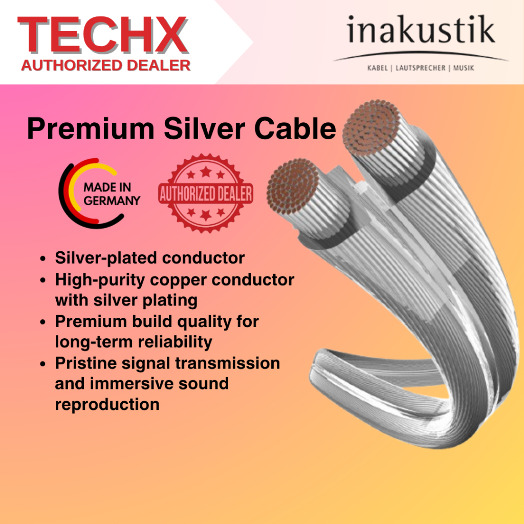 Premium Silver Speaker Cable Made In Germany (AWG 16 & AWG 14) - 1 ...
