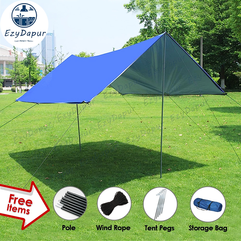 EZYD Sunshade Flysheet Waterproof Groundsheet Camping Tarp Tent Shelter ...