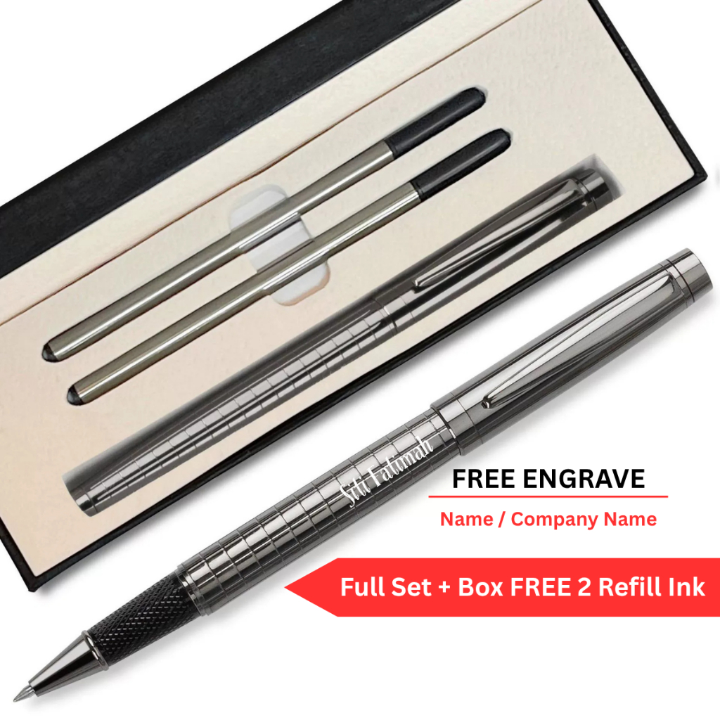 Business Signature Roller Ball Pen Engrave Custom Name Pen Murah ...