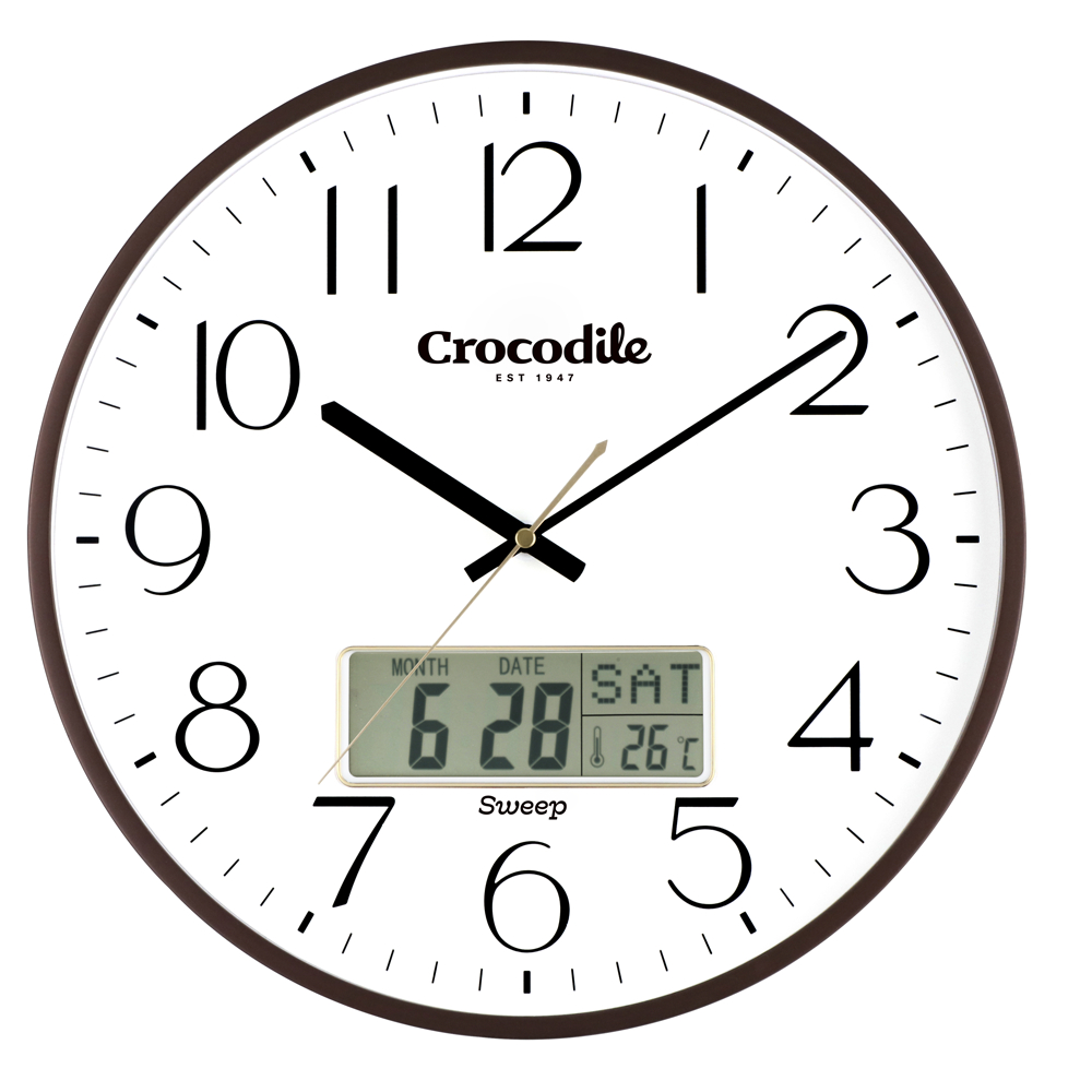 Crocodile 350 x 45mm Round Shape Sweep Silent Model Slim Frame Digital ...