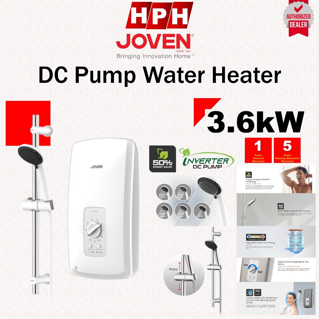 Joven Instant Water Heater DC PUMP SC33IP / SB11IP Pemanas Air dengan DC Inverter Pump | Shopee ...