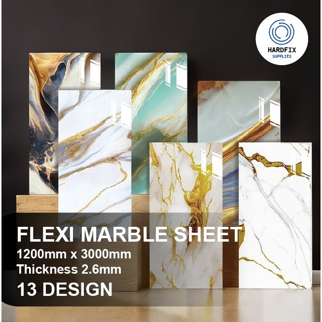 120cmx300cm Flexi Marble Sheet Imitation Ceramic 3D Wall Sticker Marble ...