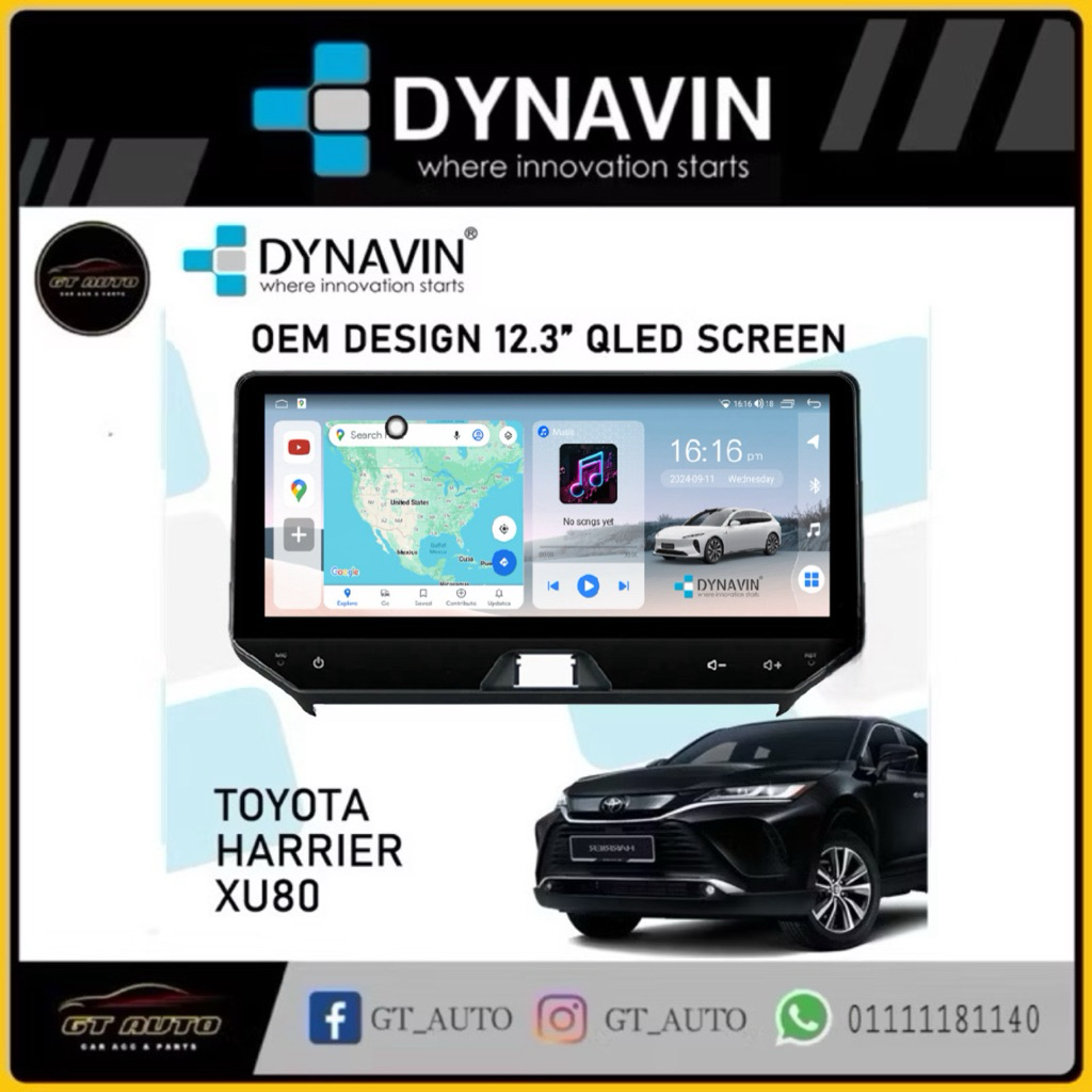 DYNAVIN DP8 6 RAM 128 GB 12.3 INCH FOR TOYOTA HARRIER XU80 OEM ANDROID ...