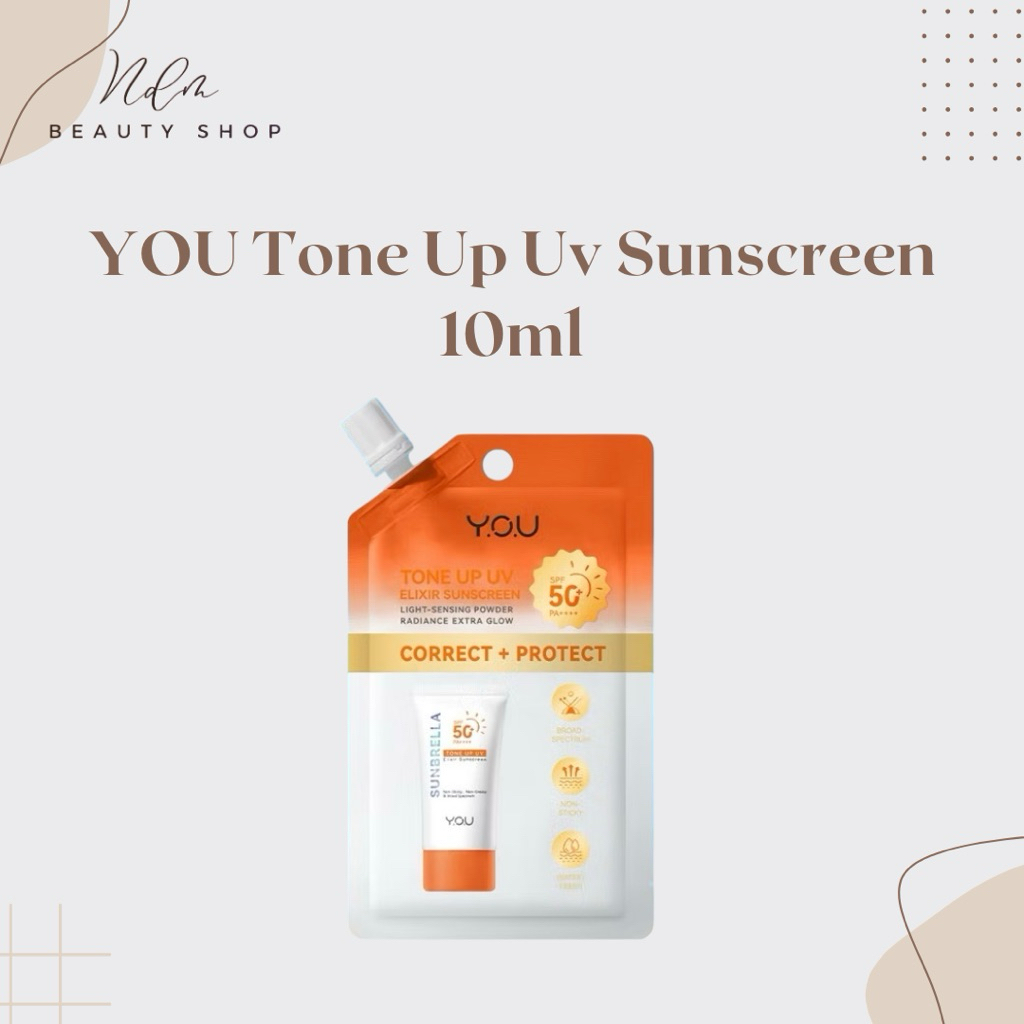 YOU Sunbrella Tone Up UV Elixir Sunscreen SPF 50+ PA++++ (10ml ...