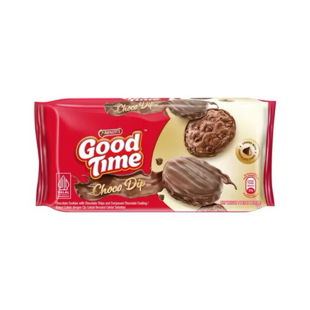 Arnott's Good Time Choco Dip Double Choc Chocolate Cookies With ...