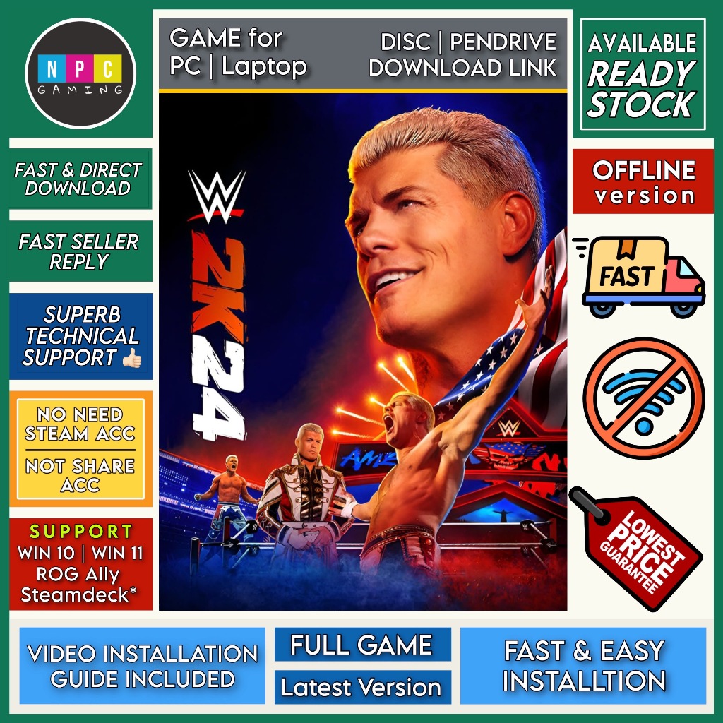 [PC Game] WWE 2K24 Deluxe Edition (v1.25 + DLCs) - Offline [Disc ...