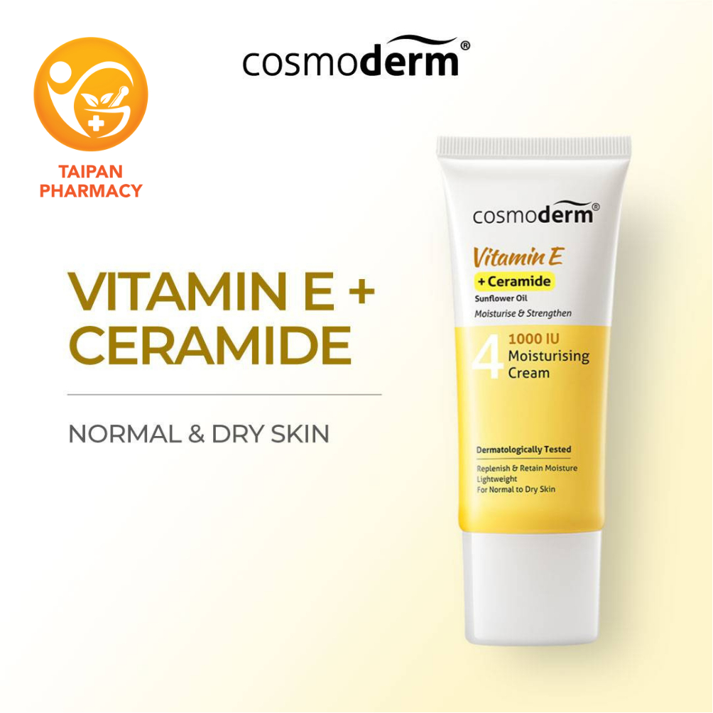 Cosmoderm® Vitamin E + Ceramide 1000IU Moisturising Cream (50ml ...