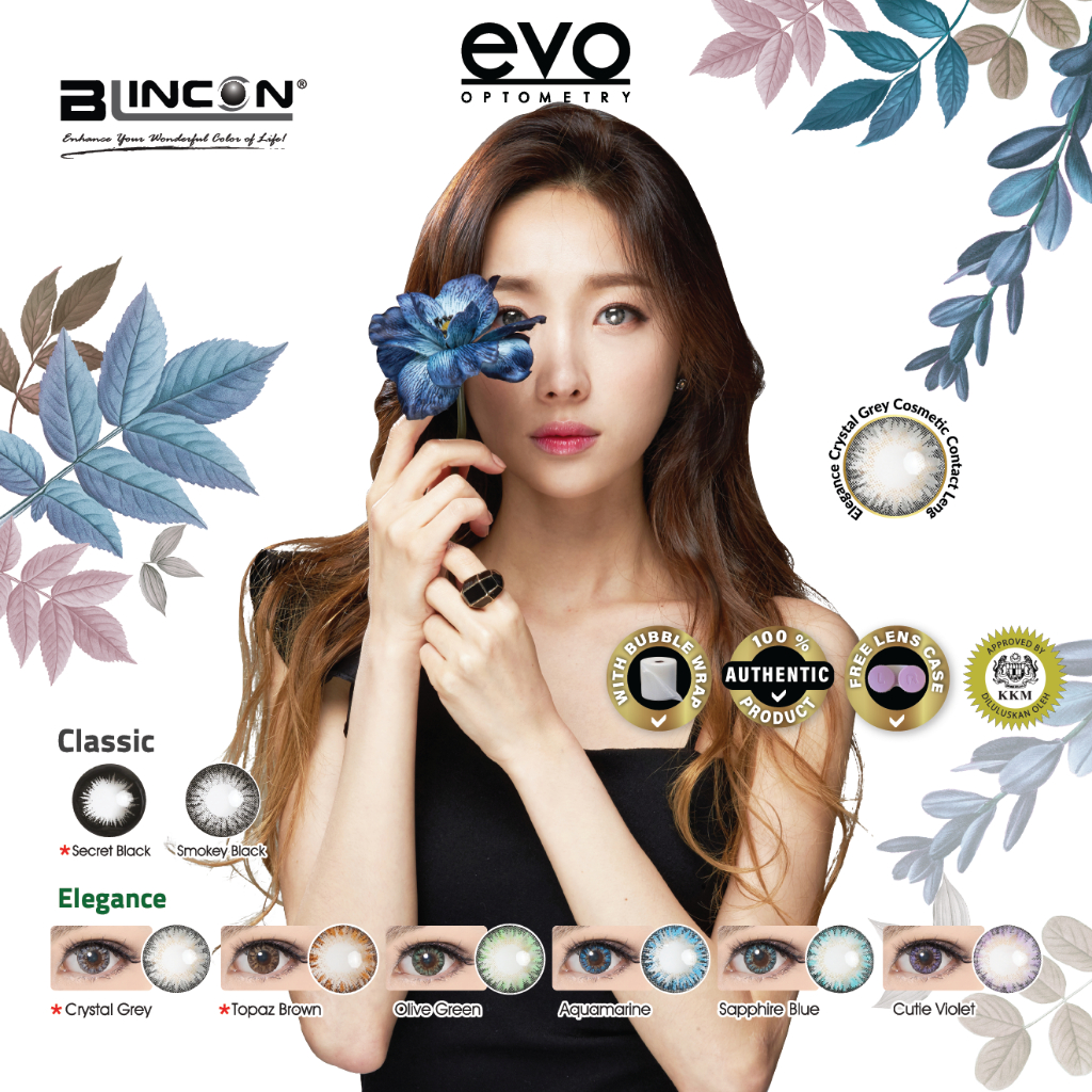 evo BLINCON Classic Elegance 3 Months Cosmetic Contact Lenses (2 pcs ...