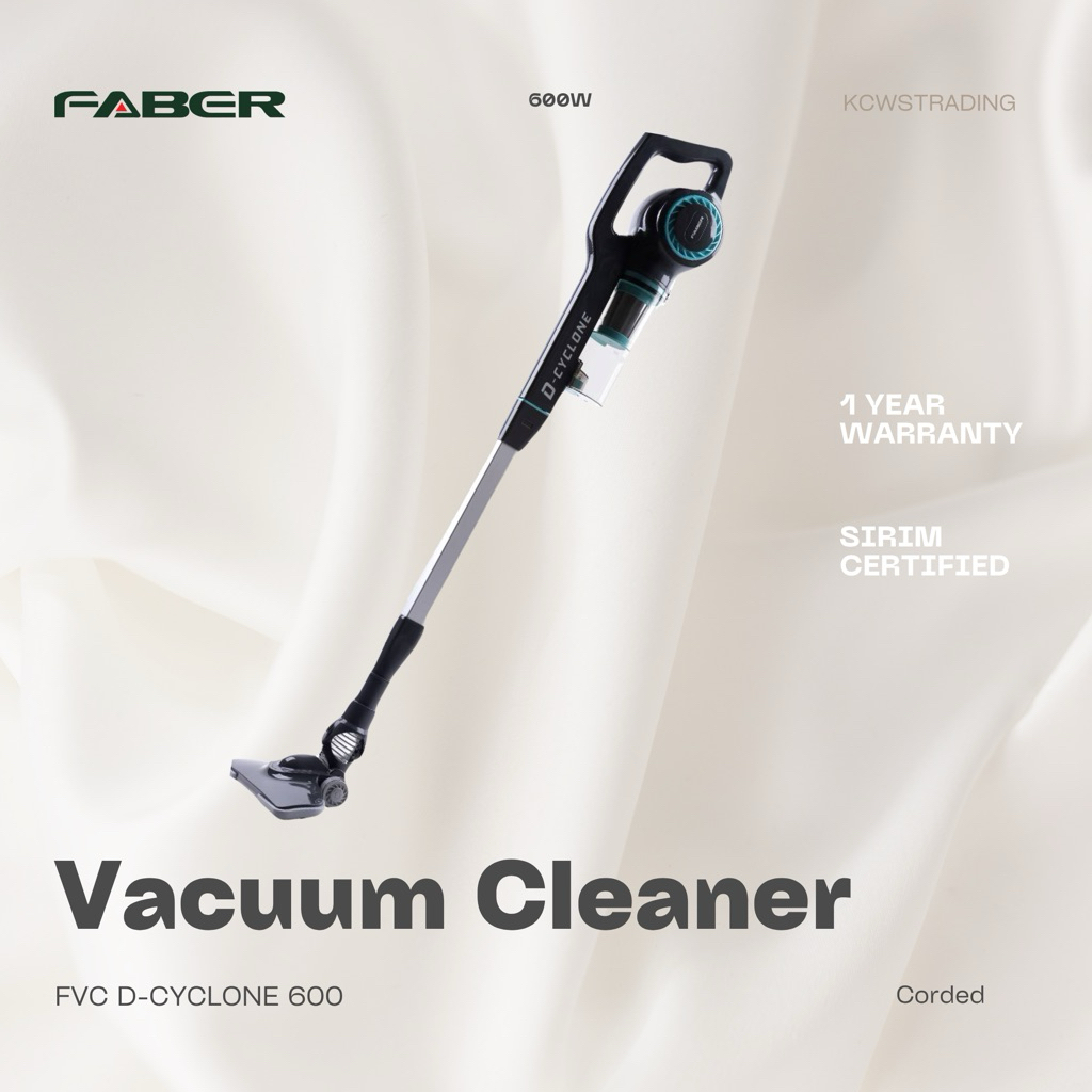 Faber Vacuum Cleaner FVC D-CYCLONE 600 Handheld Stick Corded 600W ...