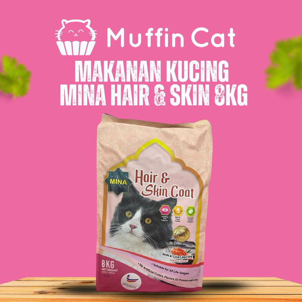 Makanan Kucing Mina Hair & Skin 8kg | Shopee Malaysia