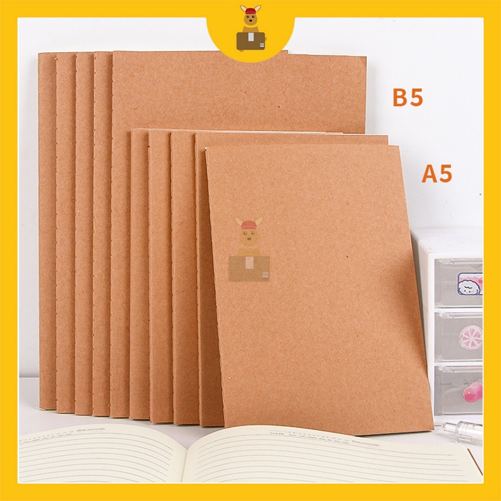 A5 / B5 Kraft Cover Single Line Exercise Book Note Book Notepad (1 BOOK ...