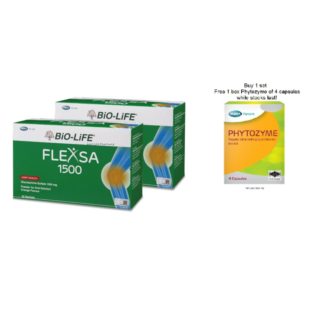 Bio-life FLEXSA (Glucosamine) 1500MG 30S/2X30S (Exp:06/2026)Free 1 box ...