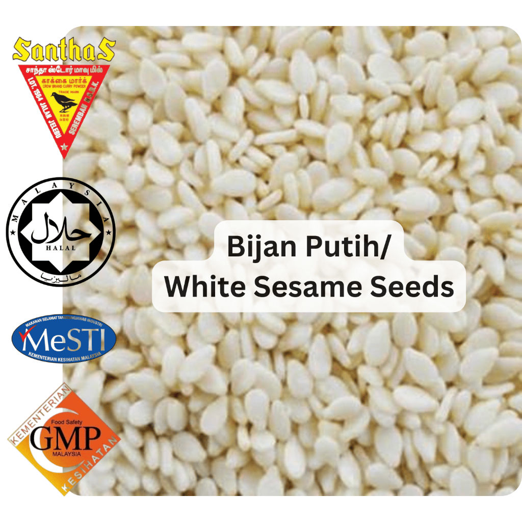 BIJAN PUTIH/ WHITE SESAME SEEDS 500G/1KG | Shopee Malaysia