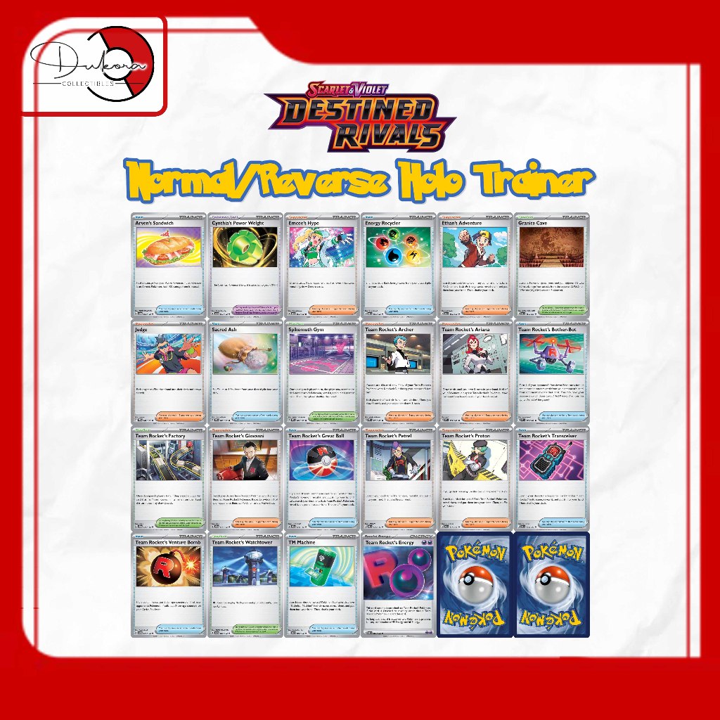 Normal/Reverse Holo Trainer Singles - [Pokemon TCG : Scarlet & Violet ...