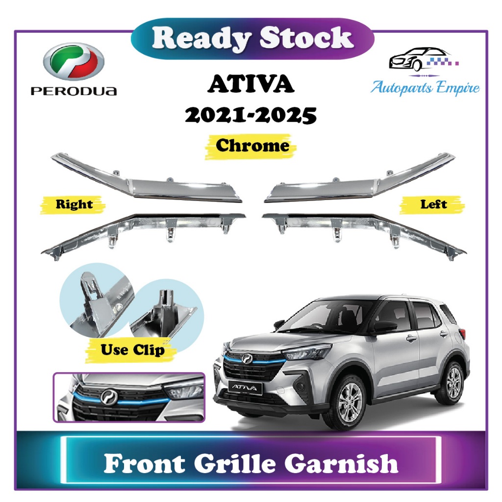 Perodua Ativa 】 Front Grille Chrome Garnish ( 2021 onwards / Made in ...