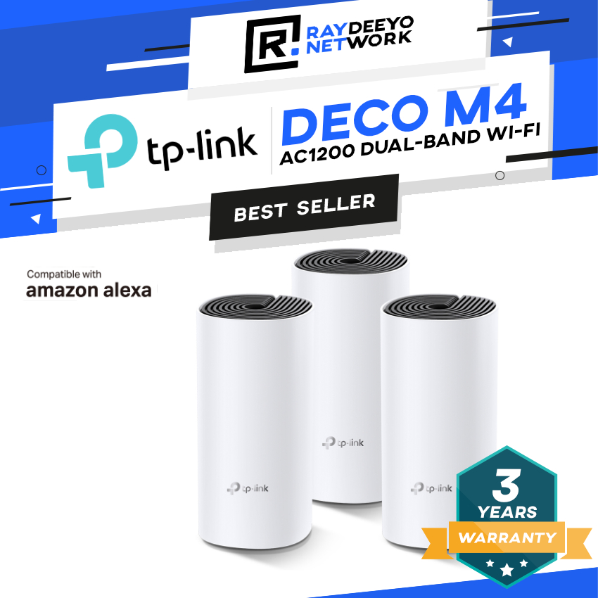 TP-LINK Deco M4 AC1200 Whole Home Mesh Wi-Fi System Router | Shopee ...