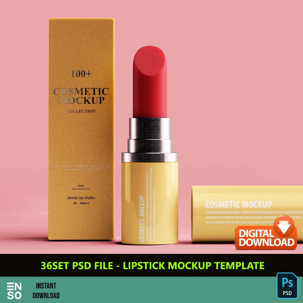 36Set PSD Files - Lipstick Mockup Design Template | Photoshop Mockup ...