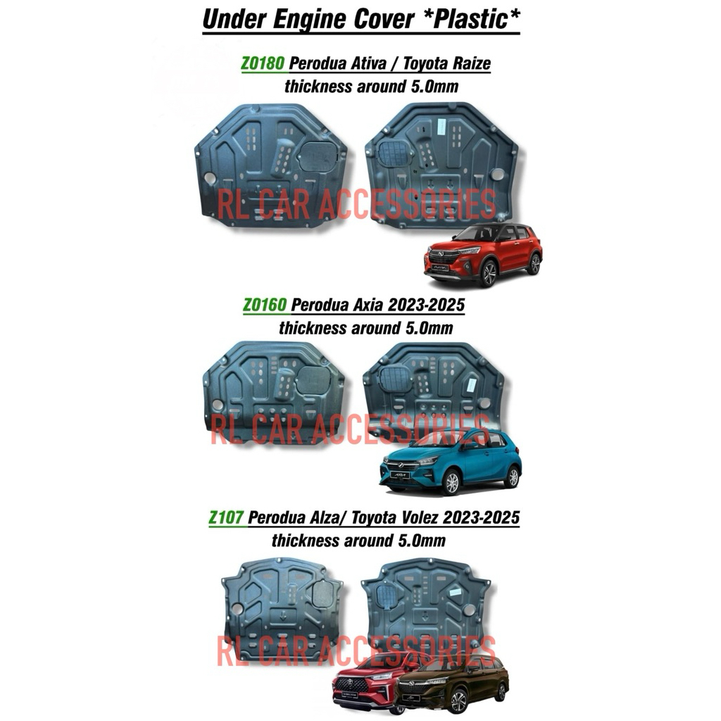 Perodua axia alza ativa toyota veloz raize front undertray under tray ...