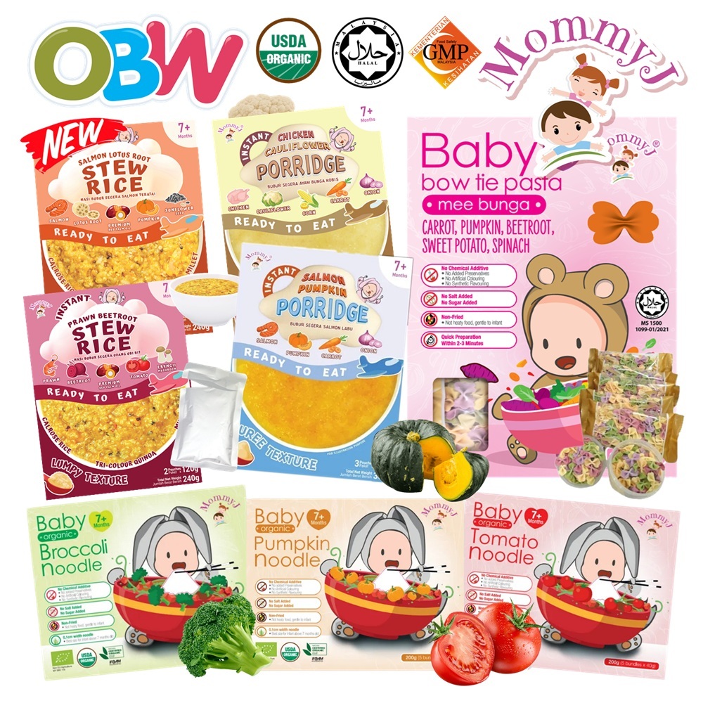 MommyJ Baby Organic Baby Noodle | Bow Tie Pasta | Baby Instant Porridge ...