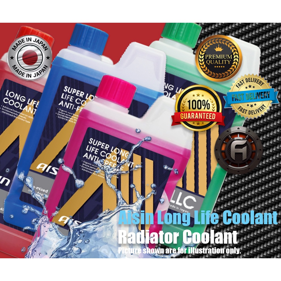 [JAPAN] | AISIN LONG LIFE COOLANT (1L) | RED / GREEN / BLUE / PINK ...