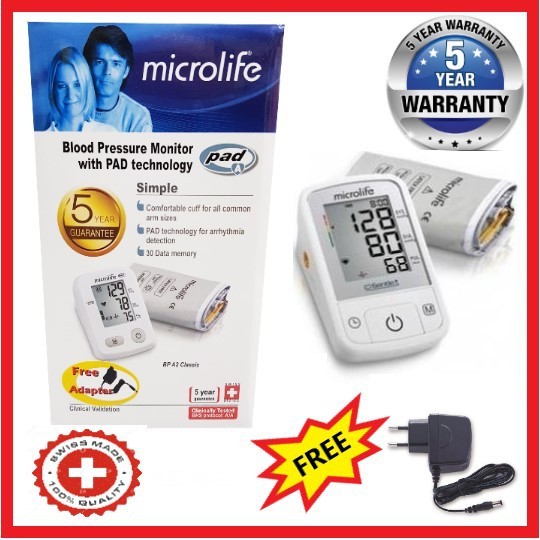 LIMITED! Microlife Blood Pressure Monitor BP A2 Classic FREE ORIGINAL ...