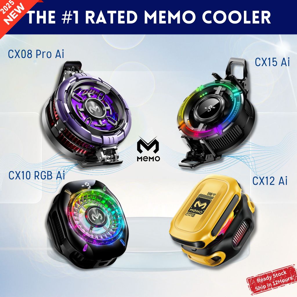 Memo 2025 Best Rated Phone Cooler CX08 CX10 CX12 CX15 | Shopee Malaysia