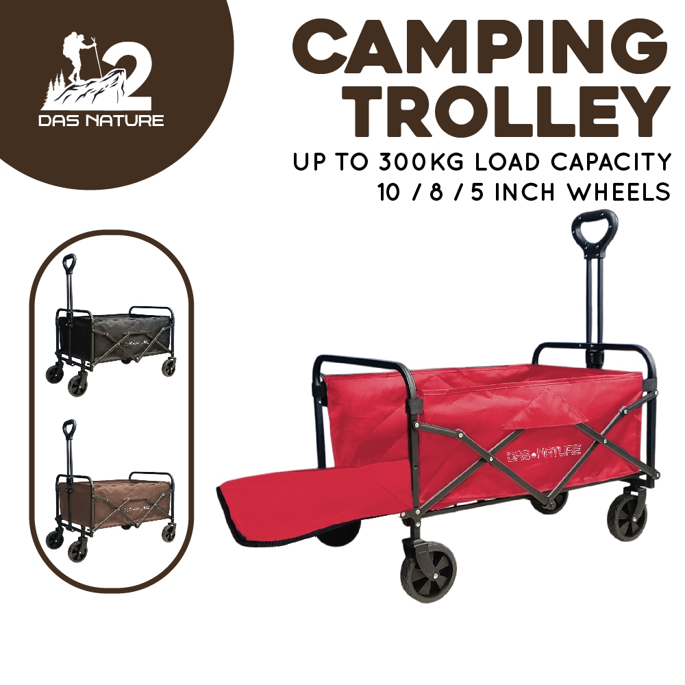 Camping trolley Wagon Heavy Duty Trolley Outdoor Shopping Cart Large ...