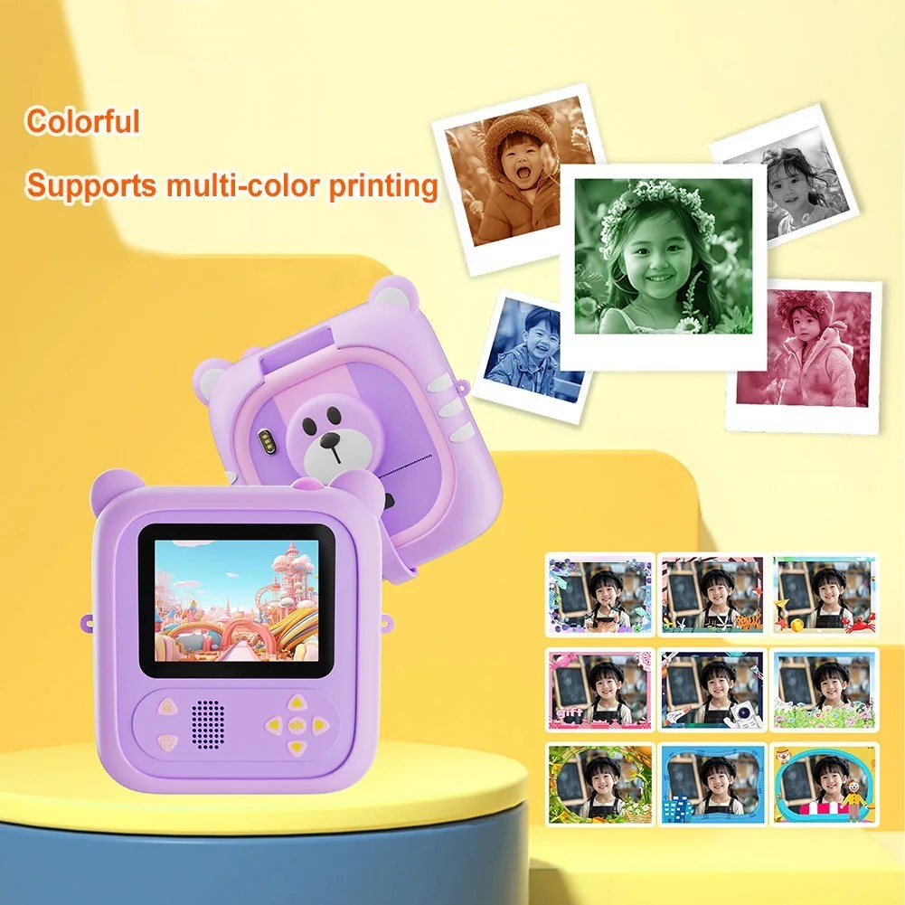 1080P HD Digital Video Cameras Kids Instant Print Camera Dual Lens ...