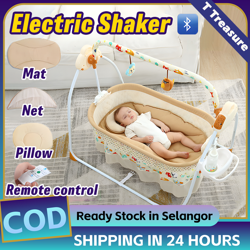 Electric Baby Rocking Cradle Bed Crib Automatic Baby Swing Bed Foldable ...