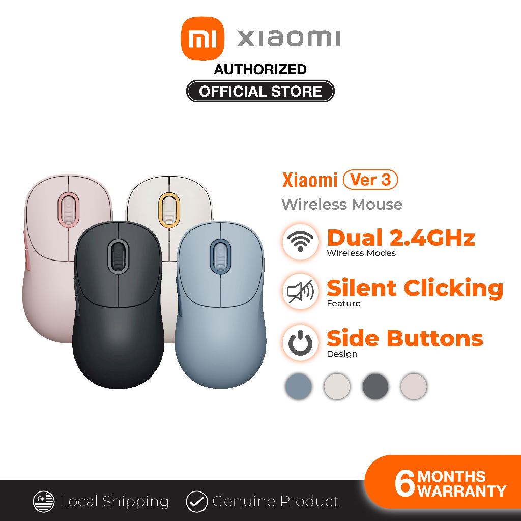 Xiaomi Wireless Mouse 3 | Dual 2.4GHz & Bluetooth Modes | Side Buttons ...