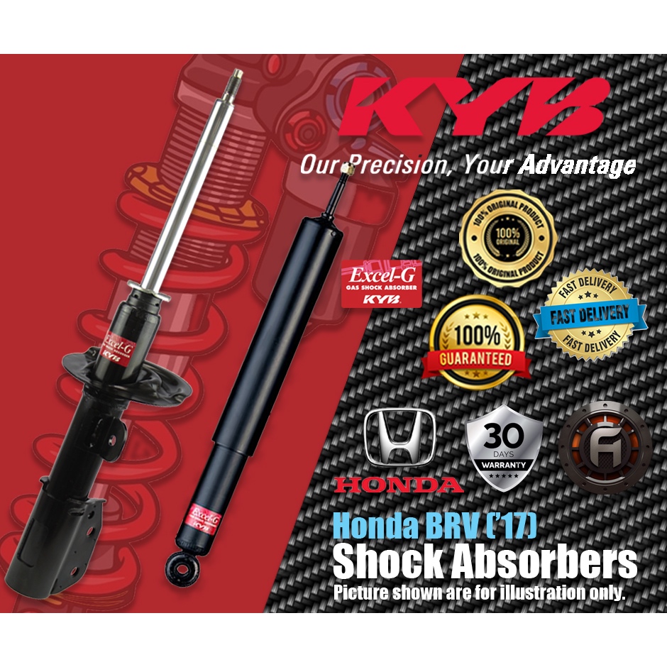 HONDA BRV '17 | FRONT / REAR SHOCK ABSORBERS | GENUINE (KYB / EXCEL-G ...