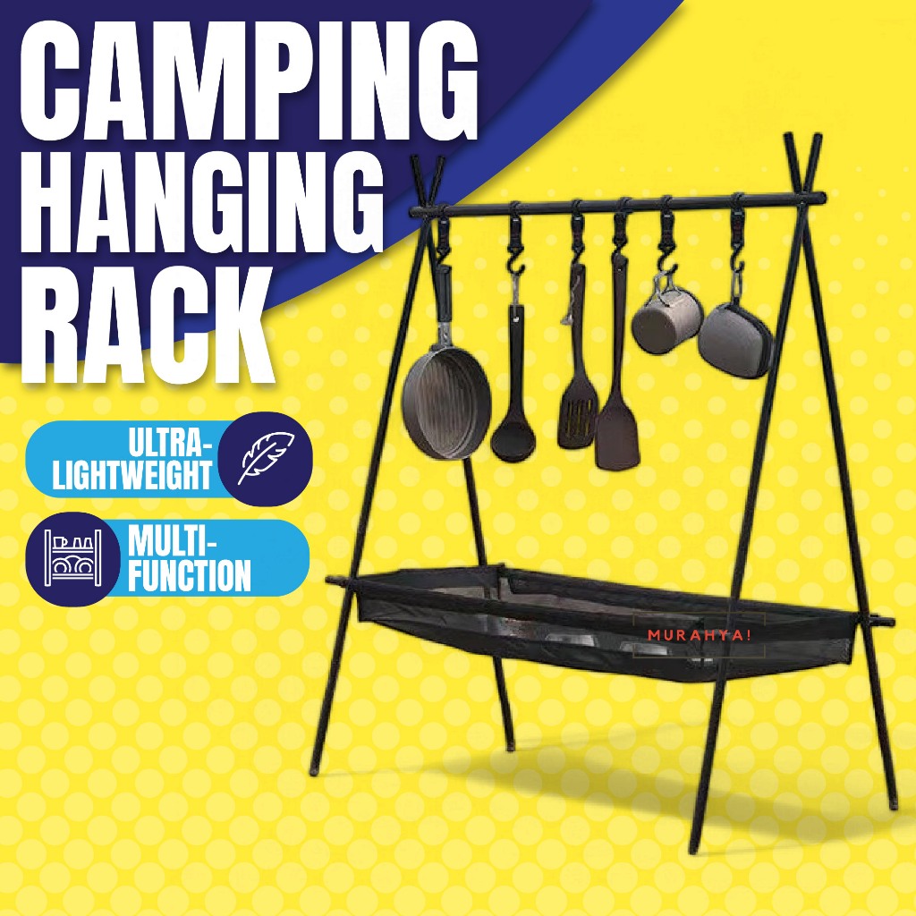 Camping rack Hanging rack camping Hanger foldable Shelf outdoor camping ...