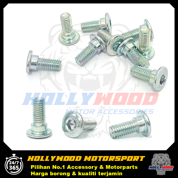 SKRU DISC BELAKANG MOTOR YAMAHA LC135 Y15 Y16 R15 FZ150i 125ZR R25 ...