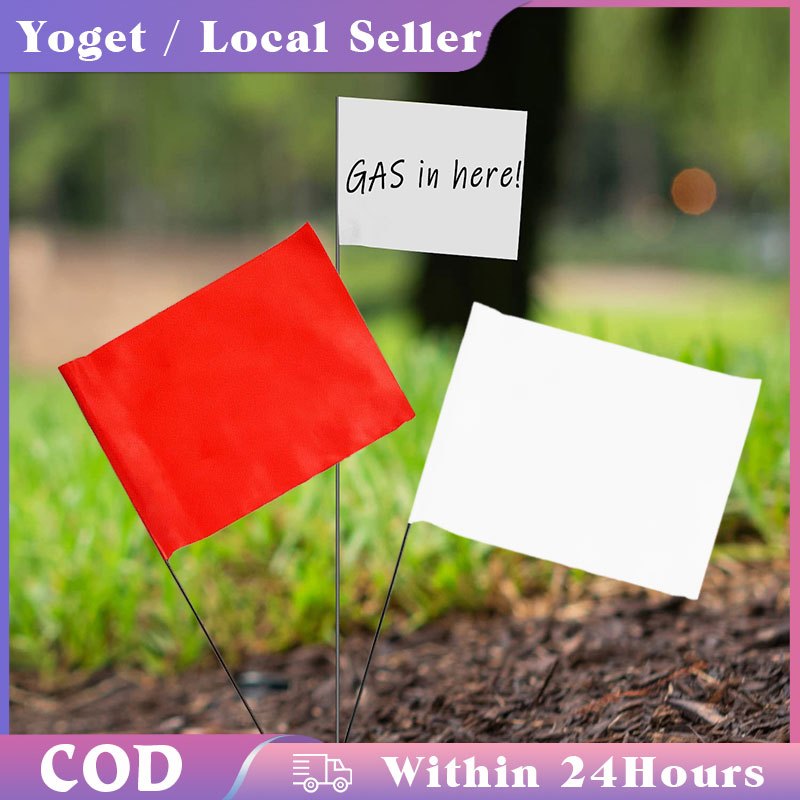 100pcs Marking Flags PVC / Waterproof Measurement Landmark Flag / Lawn ...