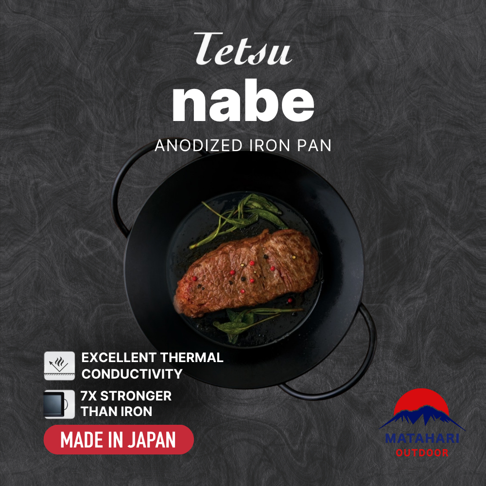 TETSU - NABE 18CM IRON PAN ANTI-RUST STIR-FRY WOK INDOOR KITCHEN ...