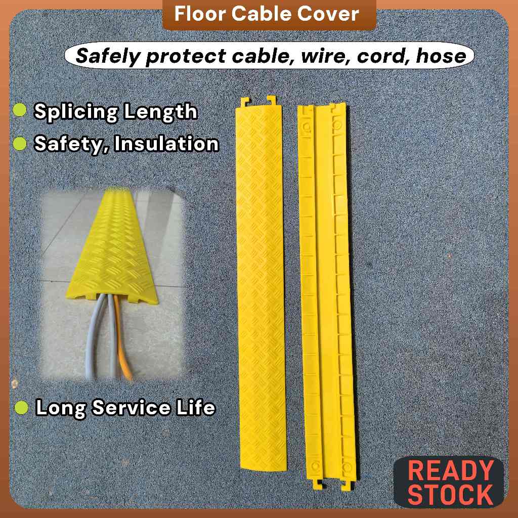 Safety Cable Protector Ramp Cord Wire Hose Floor Cover Trunking Plastic ...
