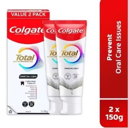 COLGATE Total Charcoal Clean Toothpaste 2x150g | Shopee Malaysia
